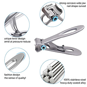 Thick Toenail Clippers, Mens Nail Clippers for Large Big Thick Nail and Toenail Senior Nail Clippers with Easy Grip Rubber Handle for Podiatrist/ Ingrown/ Seniors/ Adult