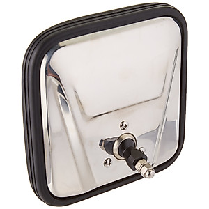 Rugged Ridge 11006.02 Door Mirror Head, Right, CJ-Style, Stainless Steel; 55-86 Jeep CJ , black