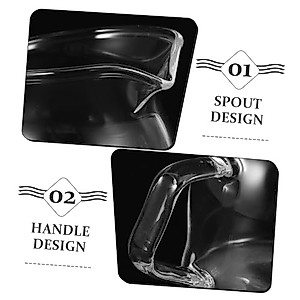 MOLUCKFU Milk Cup Coffee Creamers Cups Coffee Hutch Coffee Pod Maker Coffee Pitcher Sauce Containers Clear Mugs Coffee Can Coffee Mugs Coffee Kettle Sauce Pitcher Tea Mug Transparent Glass