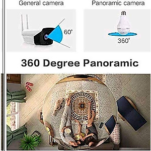 Full HD 1080P Home WiFi Camera, 2.4GHz, 360° Panoramic Wireless Security IP Camera, Remote Viewing Camera, Night Vision Motion Detection