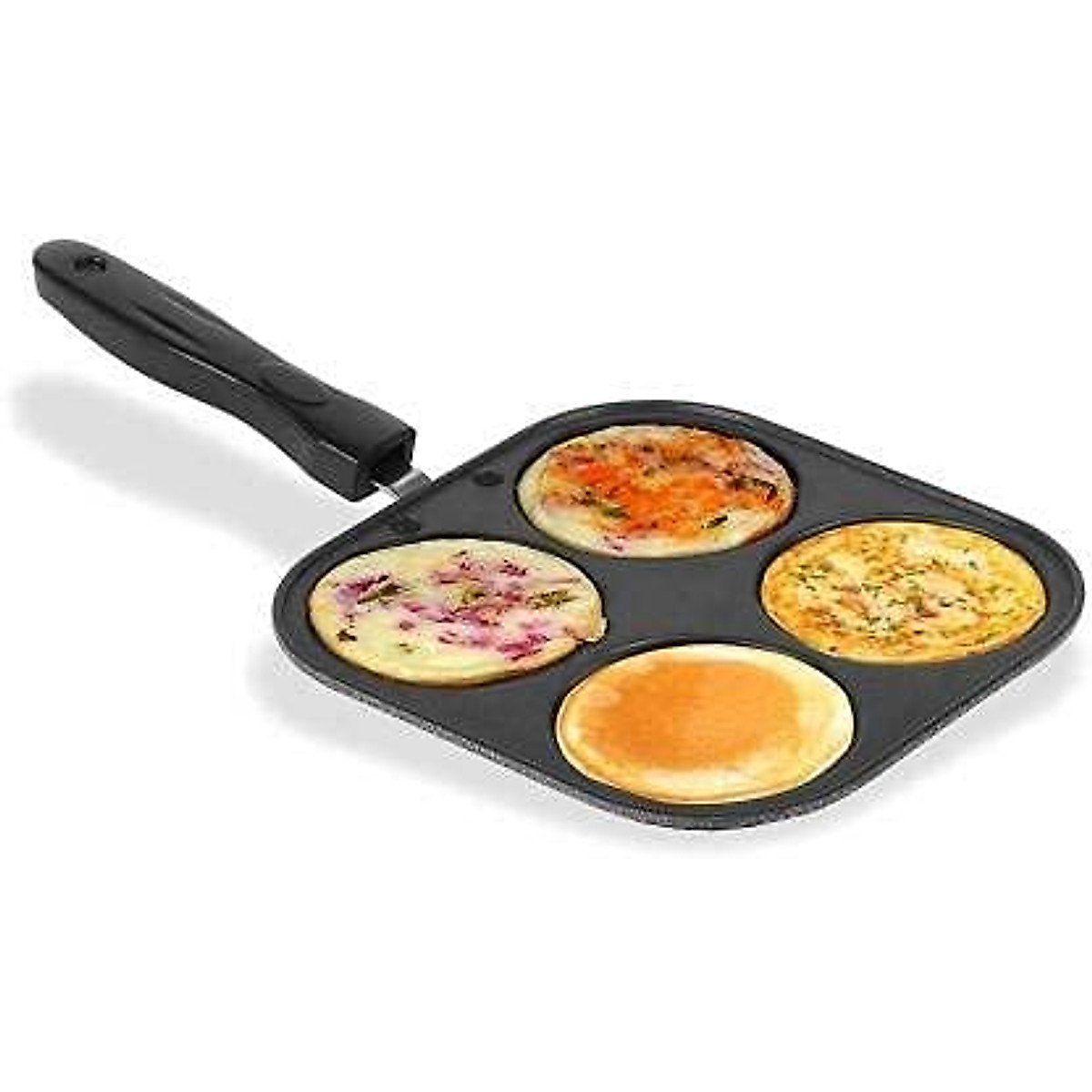 Shoppee Non-Stick Pan for min Pancakes and Uttapam. Makes 4 pancakes in a go.