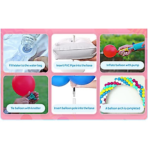 SQUEKI Balloon Arch Kit, 9FT Height & 10FT Width Adjustable Balloon Arch Stand: Balloon Arch Frame with Base - for Birthday, Wedding, Baby Shower, Graduation Party Supplies Decorations