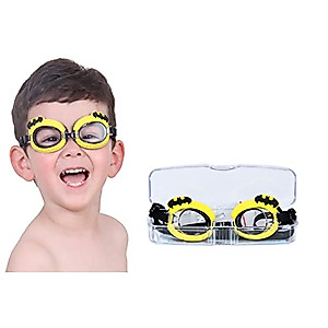 OverArm kids goggles for swimming 3-6 - Swimming Goggles for Kids under 10 (Ages 3-6) Recommended by Olympic Swimmers (Batman)