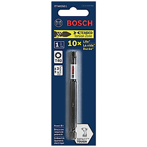 BOSCH ITT4035B 10-Pack 3-1/2 In. Torx #40 Impact Tough Screwdriving Power Bits