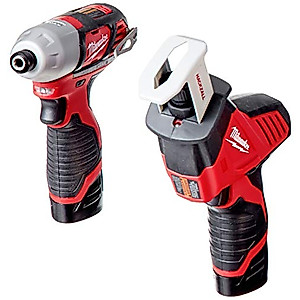 Milwaukee 2498-25 M12 12-Volt Lithium-Ion Cordless Combo Kit (5-Tool) with (2) 1.5Ah Batteries, Charger and Tool Bag