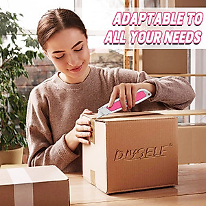 DIYSELF 2 Pack Box Cutter, Aluminum Utility Knife, Box Cutter Retractable, Sturdy Razor Knife for Cardboard, Boxes, Packages, Papers, Cartons, Box Cutter Knife, Navajas de Trabajo, Pink Knife