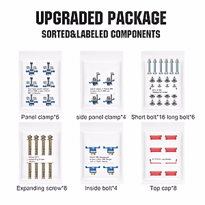 ECO-WORTHY Adjustable Multi-Pieces Solar Panel Mounting Brackets Kit System for 1-4pcs Solar Panels