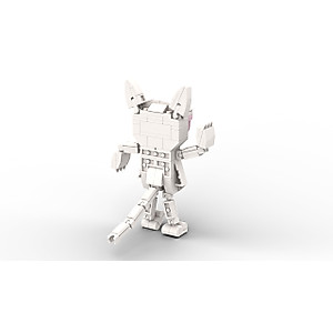 ICEBRICKS Joyville Wooly Unnamed Cat Building Set, Horror-Puzzle Adventure Game Toy, 135pcs Building Bricks Joyville Collectible Model Kits, Christmas Birthday Gifts for Kids,Boys,Aldults,Fans (White)