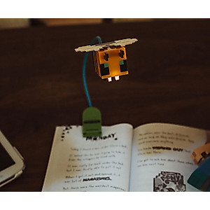Minecraft Yellow Bee Battery-Powered Reading Light with Clip and Adjustable Arm