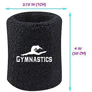 Gymnastics Wristbands Sweatband for Grips 4" X 2.75" (1 Pair)