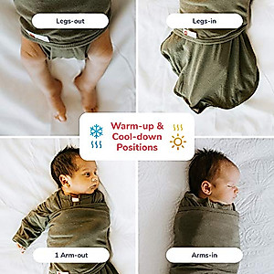 embe Baby Eczema Sleep Aid Sleeper Sack for Babies 0-3 Months, 6-14 lbs | Swaddle with Fold Over No Scratch Mittens Attached | No Scratch Sleeves Baby - [Moss]