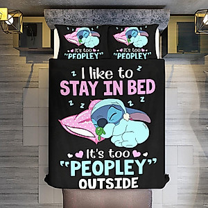 RABILINI 3 Pcs Anime Bedding Set 1 Quilt Cover and 2 Pillowcases Gifts for Girls Boys Adults Bedding Comfortable Decor Set 68"X86"