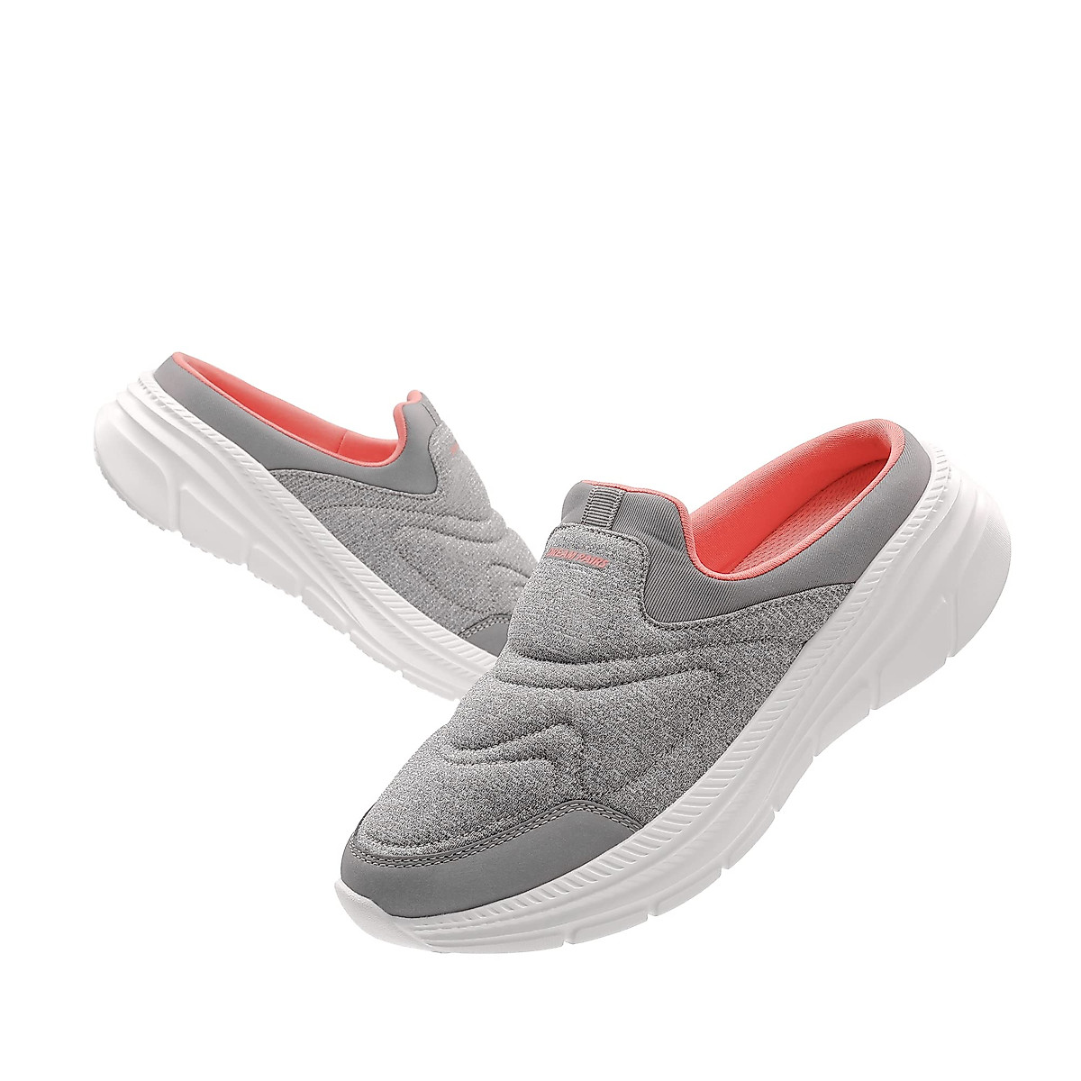 DREAM PAIRS Gym Shoes for Women, Slip on Arch Support Tennis Shoe - Breathable Knitted Jogging Yoga Workout Sport Nurse Walking Dog Platform Sneakers, Light Grey, Size 7.5 SDWS2312W