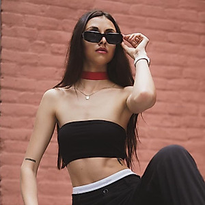 SUNOVELTIES 6 Pack Retro Irregular Rectangle Sunglasses Luxury Palm Eyewear Hawaii Costume Bulk Black Square Glasses Unisex Adult