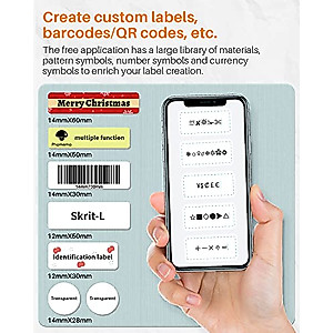 Memoqueen D30 Mini Label Printer - Portable Thermal Bluetooth Label Maker Machine with Tape,Small Sticker Printer Labeler Compatible with Phomemo D30 iOS&Android,for Home Office Organization,Pink