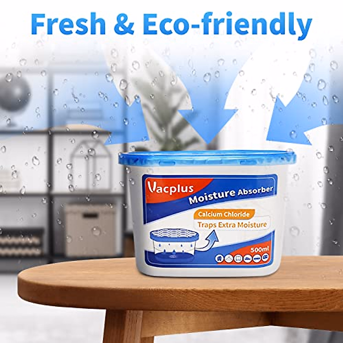 ✅ 𝗩𝗮𝗰𝗽𝗹𝘂𝘀 Moisture Absorber Boxes (6 Pack), 10.5 Oz, Vacplus Unscented Moisture Absorber, Humidity Absorber Attracts Extra Moisture from Your Bathroom, Closet, Kitchen & Study, Dehumidifier for Closet (Fragrance Free)