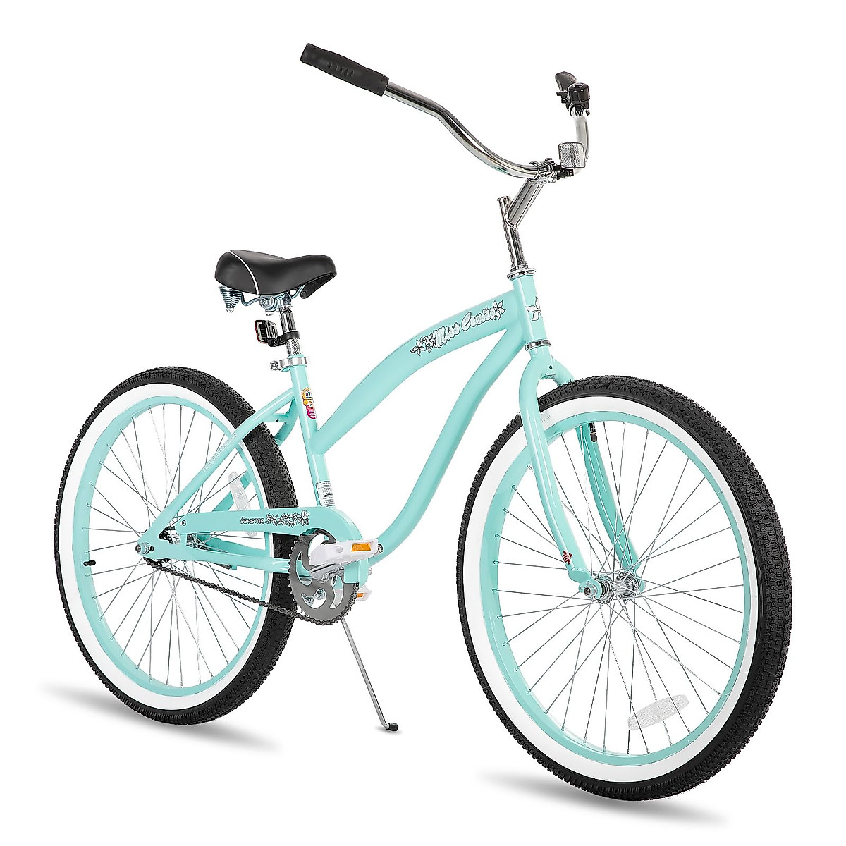 JOYSTAR 24 Inch Kids Cruiser Bike for Girls Ages 9-12 Years Old Single Speed Beach Cruiser Bike with Coaster Brake Kids' Bicycle Green