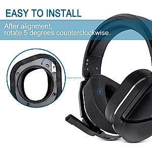 Cooling Gel Ear Pads for Turtle Beach Stealth 700 Gen 2 / Stealth 700 Gen 2 MAX Wireless Gaming Headset, GVOEARS Replacement Cushions with Ice Silk Fabric, Thickness & Sound Isolation - Black