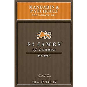 St James of London Mandarin & Patchouli Post Shave Gel, 3.4 Fl Oz