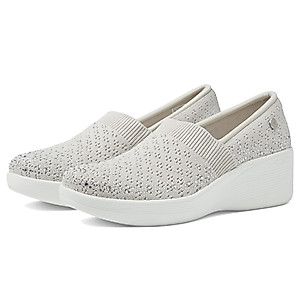 SKECHERS Women's Martha Stewart PIER LITE-Reflection Loafer, Light Grey Silver, 9.5