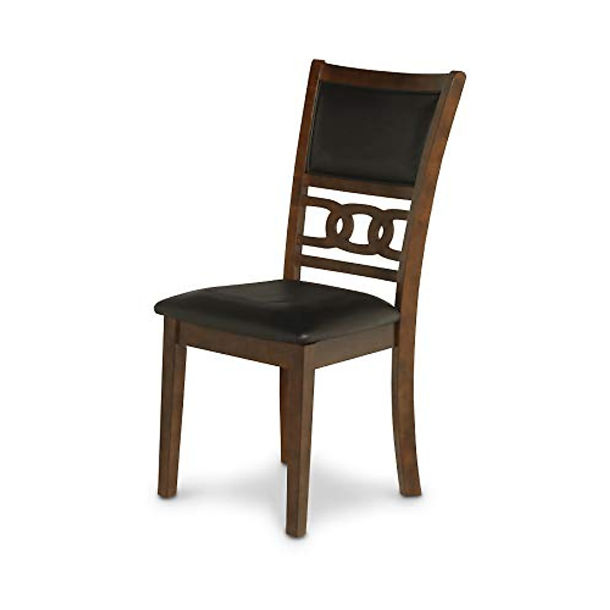 New Classic Furniture Gia 5-Piece Round Dining Set with 1 Dining Table and 4 Chairs, 47-Inch, Brown