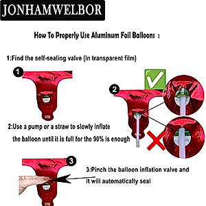 Red 30 Number Balloons Big Giant Foil Balloon for 30th Birthday Party Decorations 40 Inch