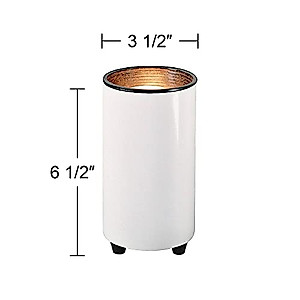Pro Track Can Mini Small Uplighting Indoor Accent Spot-Light Plug-in Floor Plant Home Decorative Art Desk Picture Table Living Room Interior Corner Bar Photo White Finish 6 1/2" High