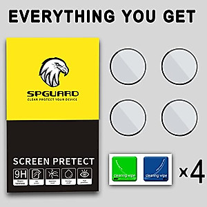 [4 Pack] Updated SPGUARD Full Protective Screen Protector for Galaxy Watch 5 Pro 45mm,Tempered Glass Film All Around Coverage Cover ONLY Compatible With Samsung Galaxy Watch5 Pro 45mm (NOT for Other Models)