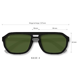 Serengeti Men's Bellemon Oval Sunglasses, Matte Black, Medium