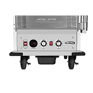 KoolMore 33 in. Commercial Insulated Heated Holding/Proofing Cabinet with Glass Door and 36-Pan Capacity in Silver, UL and NSF Listed (KM-CHP36-SIGL)