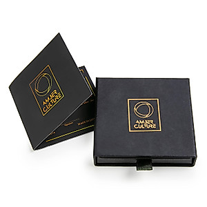 Amber Culture Amber Cross Bracelet - Handmade 5mm Beads 100% Baltic Natural Baltic Amber Stone - Stretch Unisex with Gift Box Dark Cherry Color