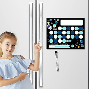 Astronaut Chore Chart for Kids，Magnetic Reward Chart for Kids Behavior, Good Responsibility Chart, Chore Chart for One Child - 8 x 10 inch