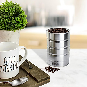 Cornucopia Empty Coffee Cans (4-Pack); Metal Cans for Kitchen Storage, Coffee Packaging and Arts & Crafts