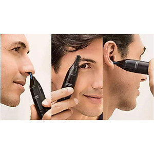 Philips Norelco NT1715 (1000) Nosetrimmer for Ears, Nose & Eyebrow Hair Trimming with No Pulling Guaranteed