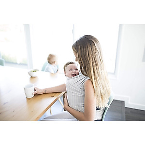 Ergobaby Aura Baby Carrier Wrap for Newborn to Toddler (8-25 Pounds), Grey Stripes, One Size (Pack of 1)