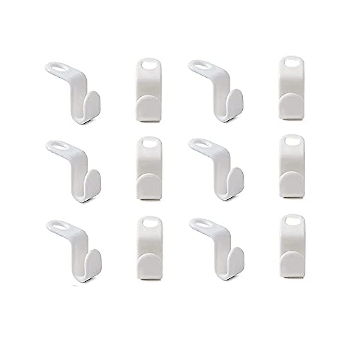 Hanger Hooks Clothes Hanger Connector Hooks 10 Pieces Thickened Hanger Extender Clips ，Buckle Hook for Closet Space Savers and Organizer Closets superimposed to Connect (White)