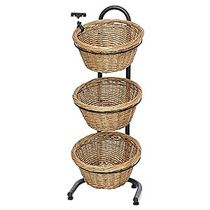 Floor Standing Merchandising Rack with 3 Baskets , K-1430-3B
