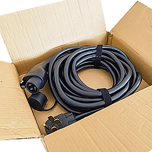 7KW 32Amps Level 2 EV Charger Station with 30TF Cable NEMA 14-50, 220-240V Input J1772 Plug Swipe Card Charging for Most Evs