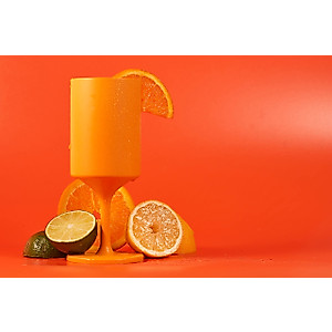 Knork Eco Party Bundle, Party Cup Outdoor Wine Glass, Single, Stem, Orange