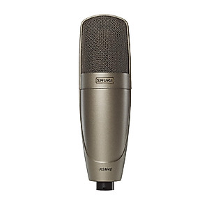 Shure KSM42 Cardioid Condenser Microphone - Large Dual-Diaphragm Side-Address Mic for World Class Vocals, with Prethos Advanced Preamplifier Technology, Ultra-Wide Dynamic Range & Internal Shock Mount