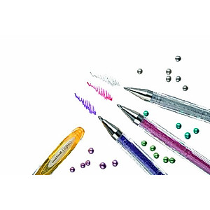 uni-ball Signo UM-120SP Sparkling Gel Ink Rollerballs - Assorted Colours, Pack of 8