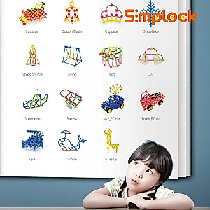 SIMPLOCK SCHOOL600 Educational Toys for Kids Building Toys Creative Toys Kit Gift Set for Elementary School Group Activity Teaching Aid Education Method