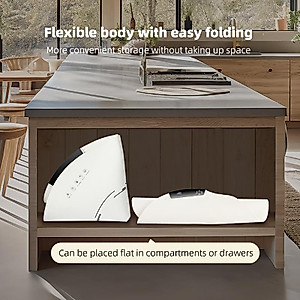 Portable Electric Round Warming Tray, Foldable & Roll up Silicone Heating Mat Pad for Food, Flexible Plate Warmer for Kitchen Travel Party,10s Fast Heating, Adjustable 9 Temperature Setting (Round)