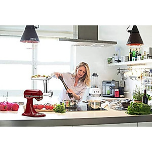 Meat Grinder Attachment for KitchenAid Stand Mixers, Accessories Included 3 Sausage Stuffer Tubes and 4 Grinding Plates, Metal Food Grinder Accessories by iVict