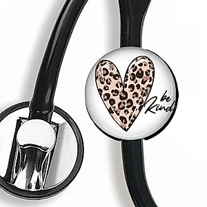 PAUJCXJ Be Kind Stethoscope Tag,Steth ID Tag,Nurse Badge, black