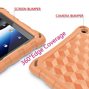 All-New 10 Tablet Case DJ&RPPQ [Adult & Kids Friendly] Light Weight Shock Proof Back Cover for Tablet, Incompatible with iPad -Orange