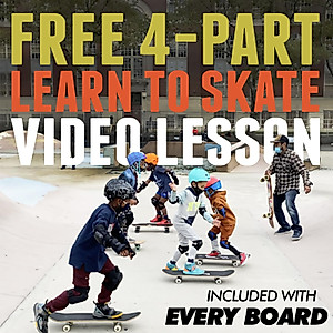 Magneto Complete Skateboard | Maple Wood | ABEC 5 Bearings | Double Kick Concave Deck | Kids Skateboard Cruiser Skateboard | Skateboards for Beginners, Teens & Adults (Free Stickers Included)