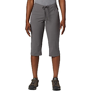 Columbia Women's Anytime Outdoor Capri, Water & Stain Repellent Pants, City Grey, 6x18