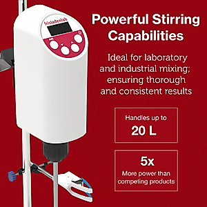 Fristaden Lab Overhead Stirrer | Digital | Most Powerful Lab Mixer In Its Class | 20 L Capacity | USA Company