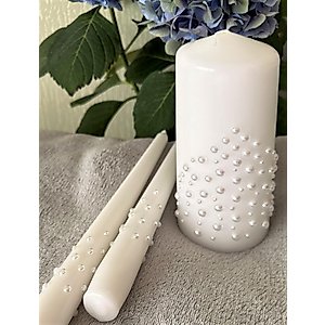 Magik Life Unity Candle Set for Wedding - Wedding Unity Set for Reception and Ceremony - Candle Sets - 6 Inch Pillar and 2 * 10 Inch Tapers
